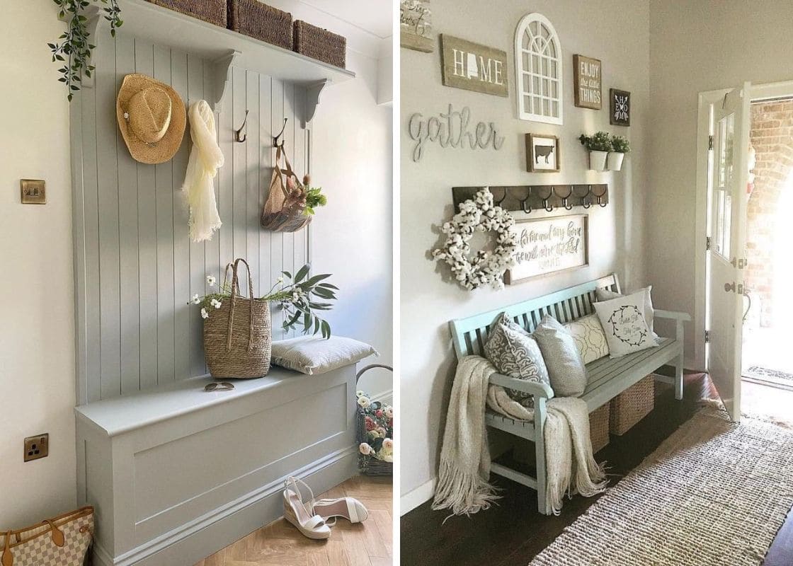 Make a Grand First Impression with These 20 Stunning Entryway Bench ...