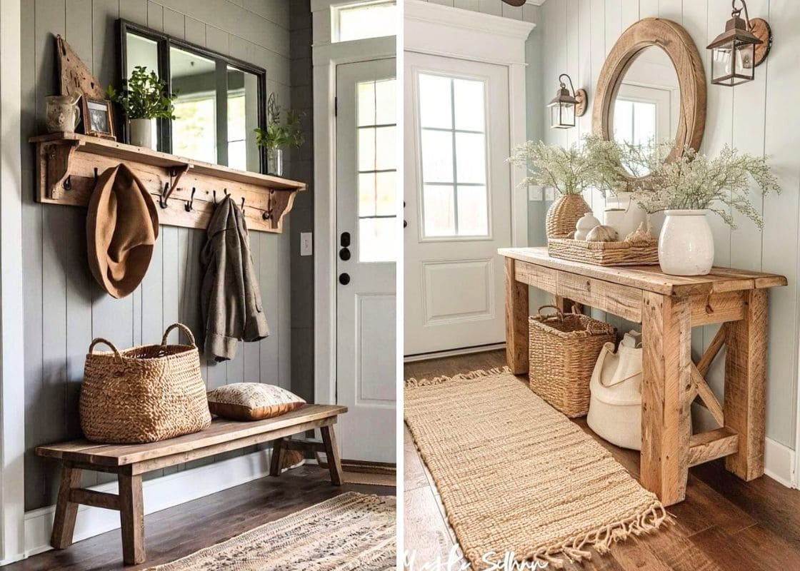 20 Charming Farmhouse Entryway Designs That Welcome You Home - Lava ...
