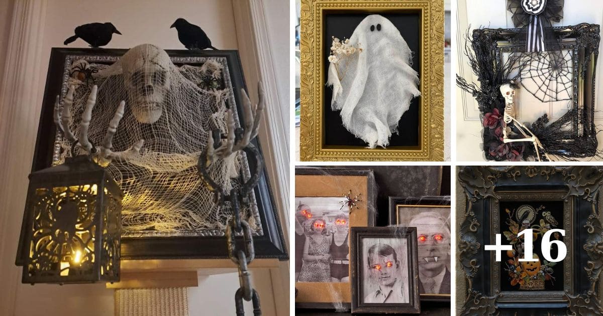 20 Spooky DIY Upcycled Picture Frame Ideas for Haunted Halloween Decor ...