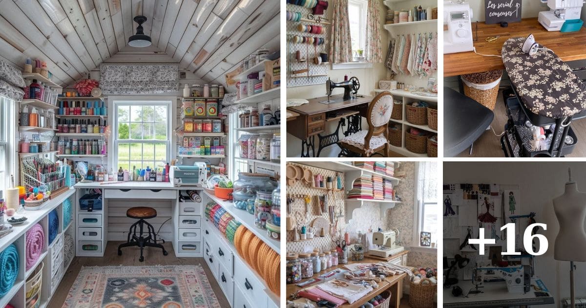 20 Dreamy Sewing Room Ideas Every Crafter Will Fall in Love With - Lava ...